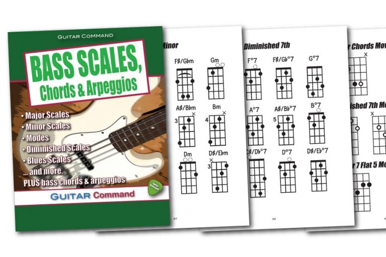 Bass Scales Chart - A Free Printable Bass Guitar Scales Reference PDF